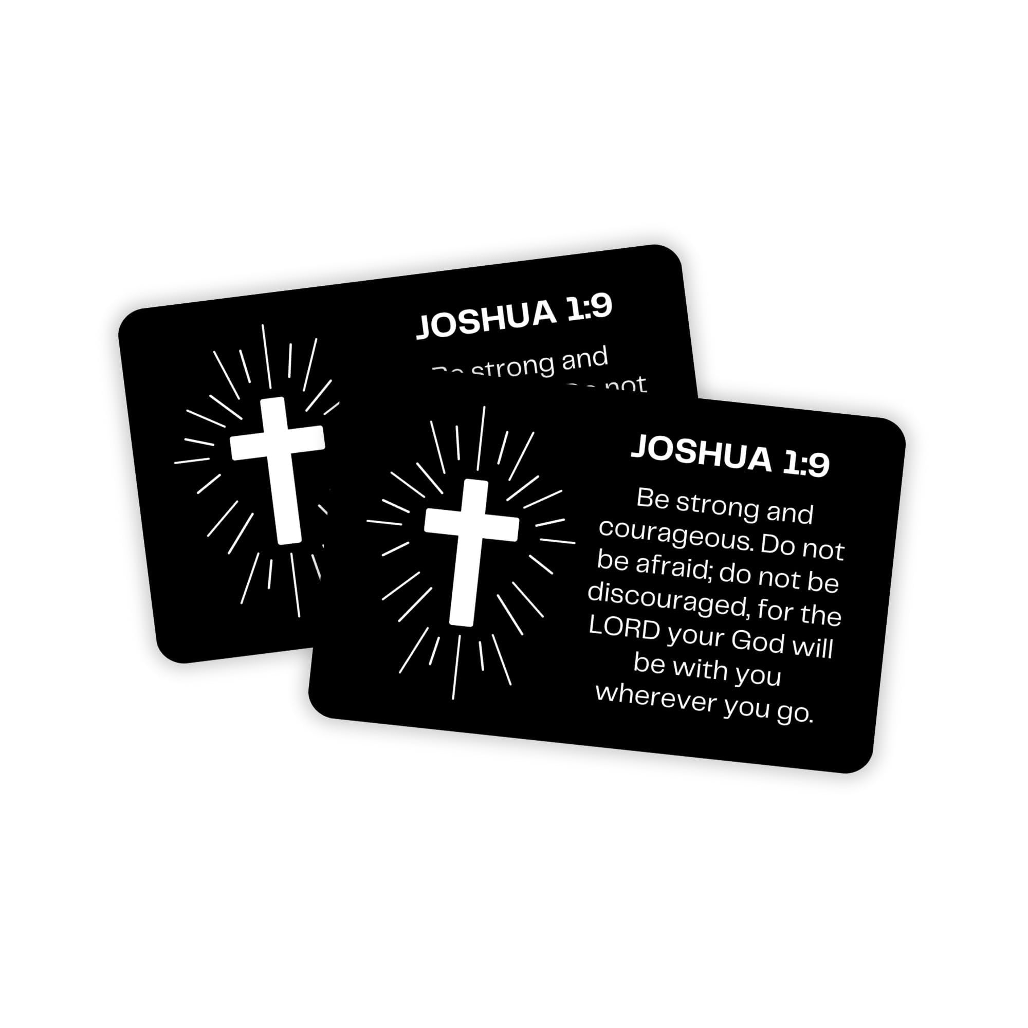 Joshua 1:9 Plastic Wallet Card Bible Verse 5pk 3.4x2.1 Be Strong and ...
