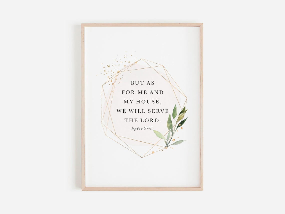 Joshua 24:15 Bible Verse Wall Art, Scripture Wall Art For Your ...