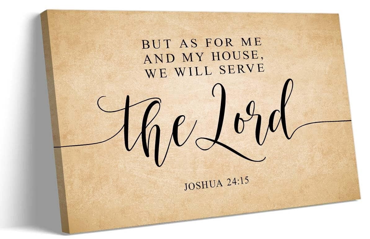 Joshua 24 15 Bible Verse Wall Decor As for Me and My House We Will ...