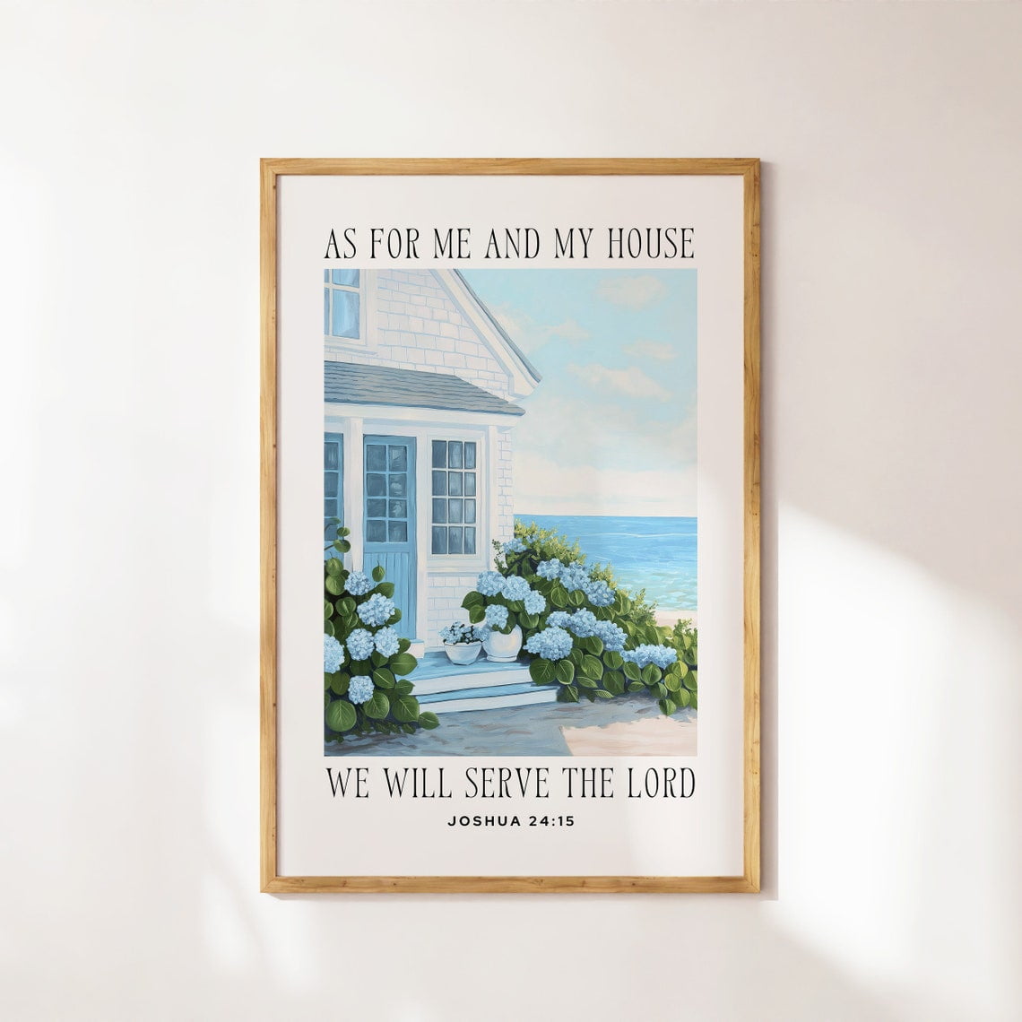 Joshua 24:15 Coastal Wall Art, Christian Wall Art, Bible Verse Home ...