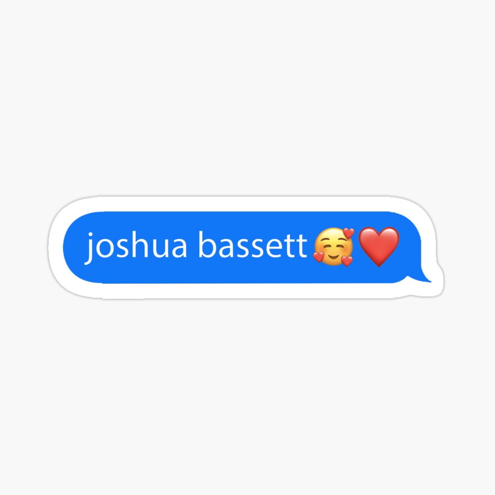 Joshua Bassett Text Sticker Phone Decal Water Bottle Stickers Car ...