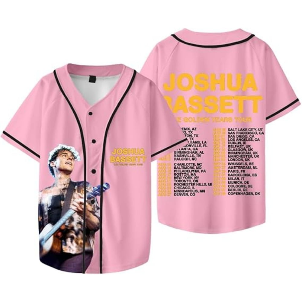 Joshua Bassett The Golden Years Tour Merch Baseball Jersey V-Neck Shirt ...