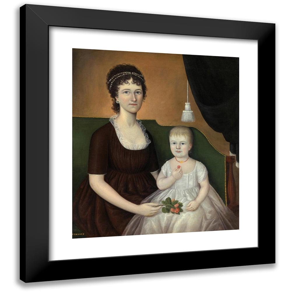 Joshua Johnson 20x22 Black Modern Framed Museum Art Print Titled ...