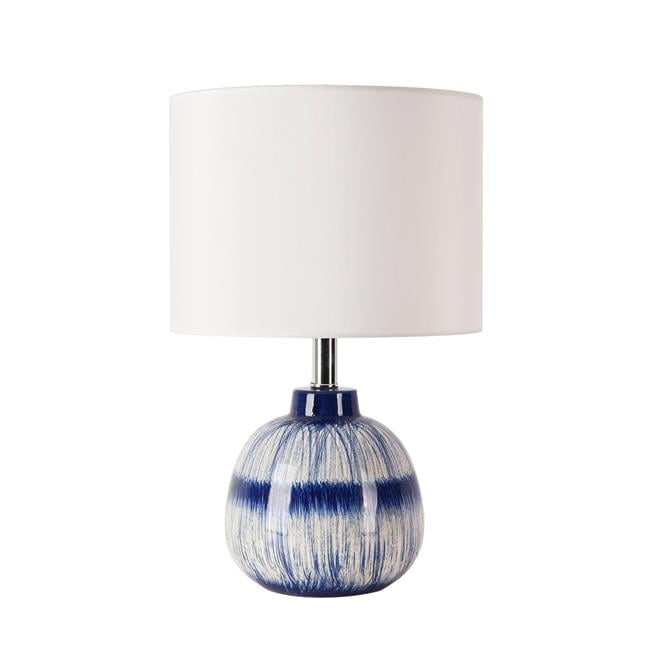 Joshua Metal & Ceramic Table Lamp Lights, White & Blue - Walmart.com