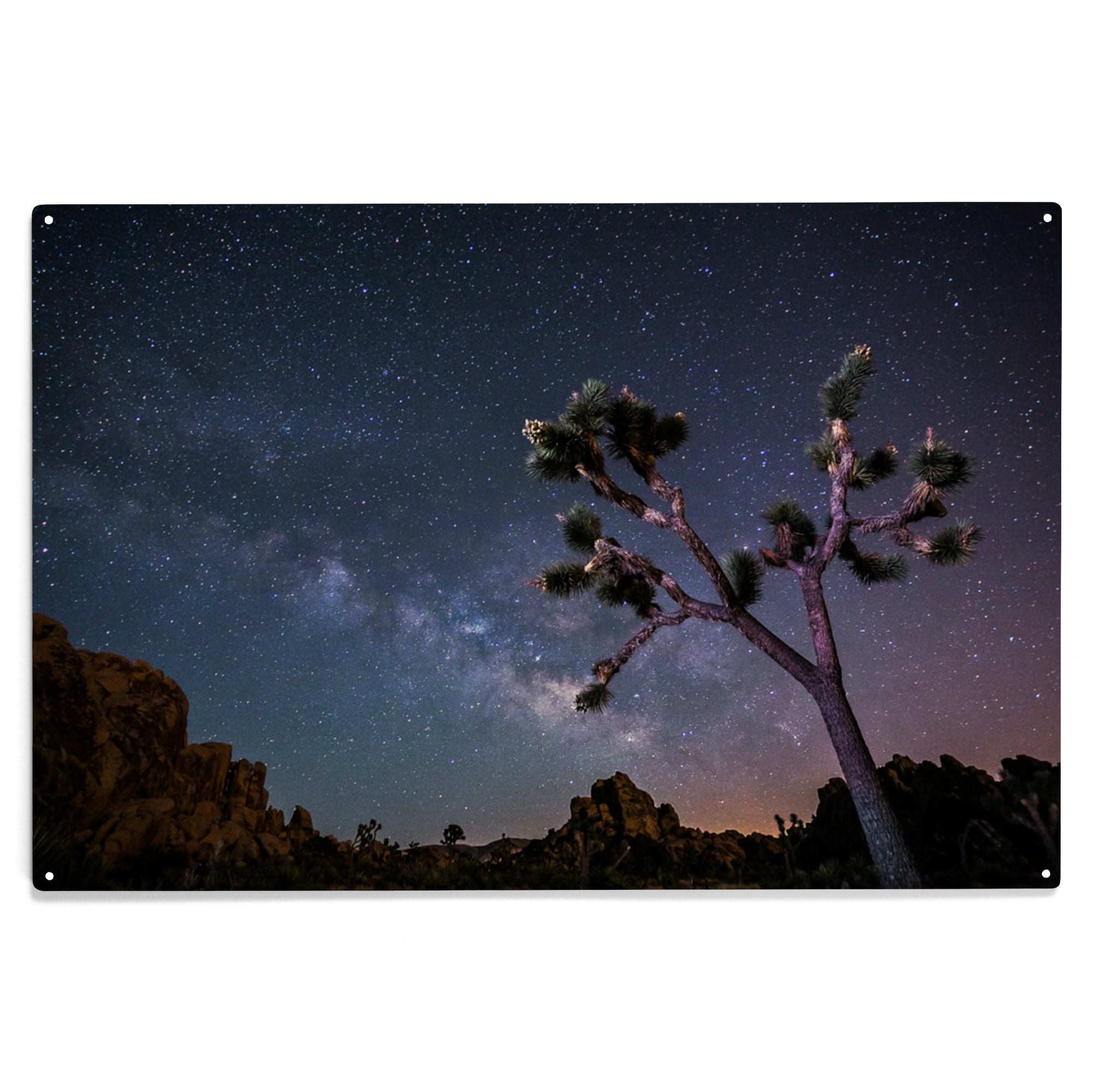 Joshua Tree, Milky Way Birch Wood Wall Sign (10x15 Rustic Home Decor ...