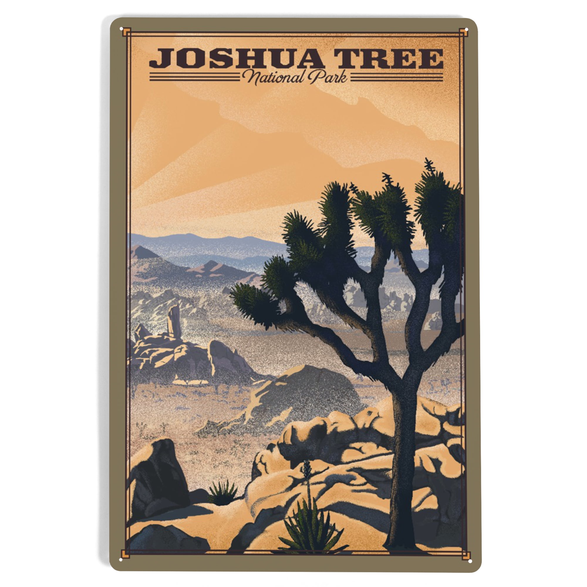 Joshua Tree National Park, California, Lithograph National Park Series ...