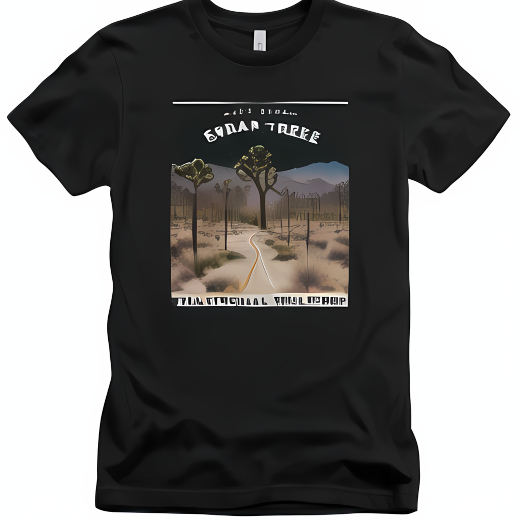 Joshua Tree National Park Desert Road Black T-Shirt with Ultra ...
