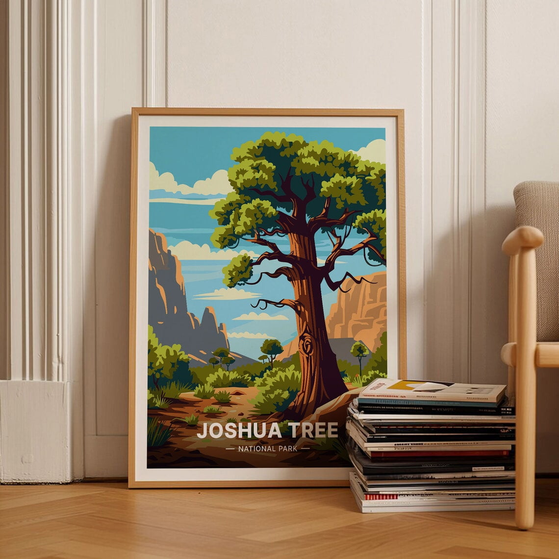 Joshua Tree National Park Poster, California Landscape Wall Art, Travel ...