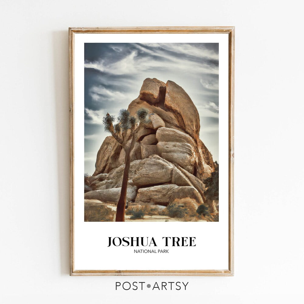 Joshua Tree National Park Poster, Country Travel Print, Midcentury ...