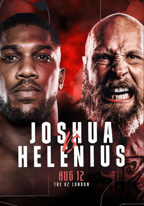Joshua vs Helenius Poster 24x36 - Heavyweight Clash, Power Punches ...