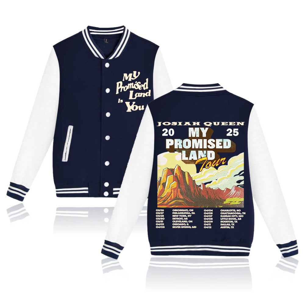 Josiah Queen My Promised Land Tour 2025 Merch Varsity Jacket Unisex ...
