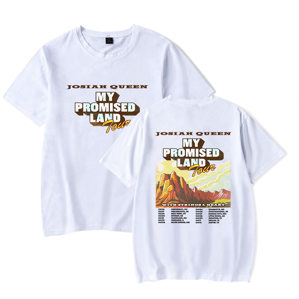 Josiah Queen My Promised Land Tour T-Shirt Merch Women/Men Summer Short ...