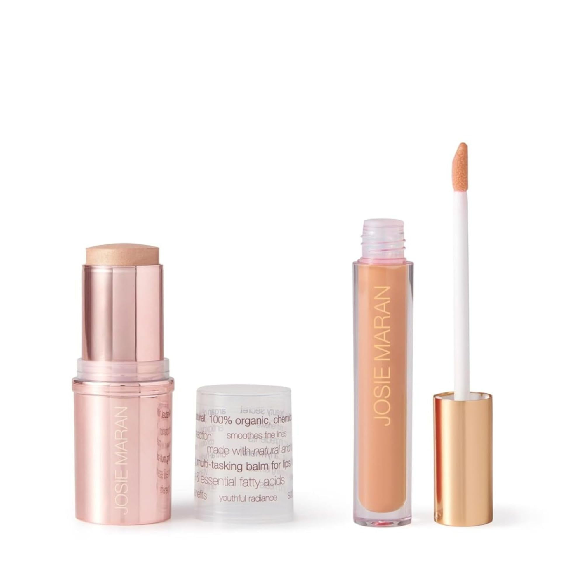 Josie Maran Color Stick & Lip Gloss Makeup Set - Argan Oil-Based Makeup ...