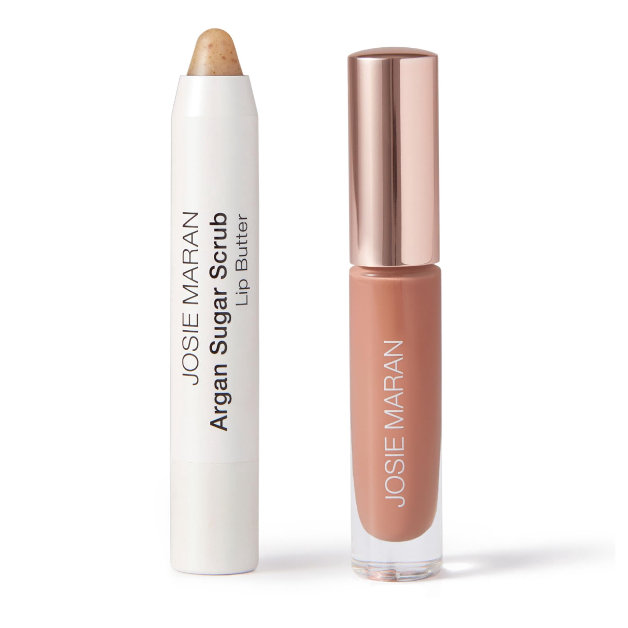 Josie Maran Lip Exfoliator Scrub & Plumping Lip Gloss - Argan Sugar ...