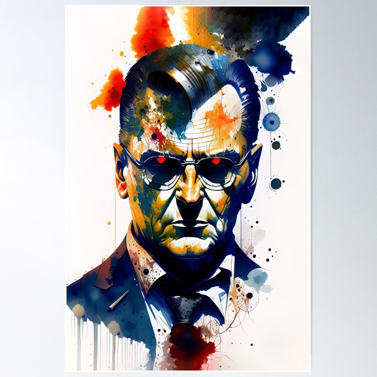 Josip Broz Tito Poster Wall Art, Modern Wall Decor For Living Room ...