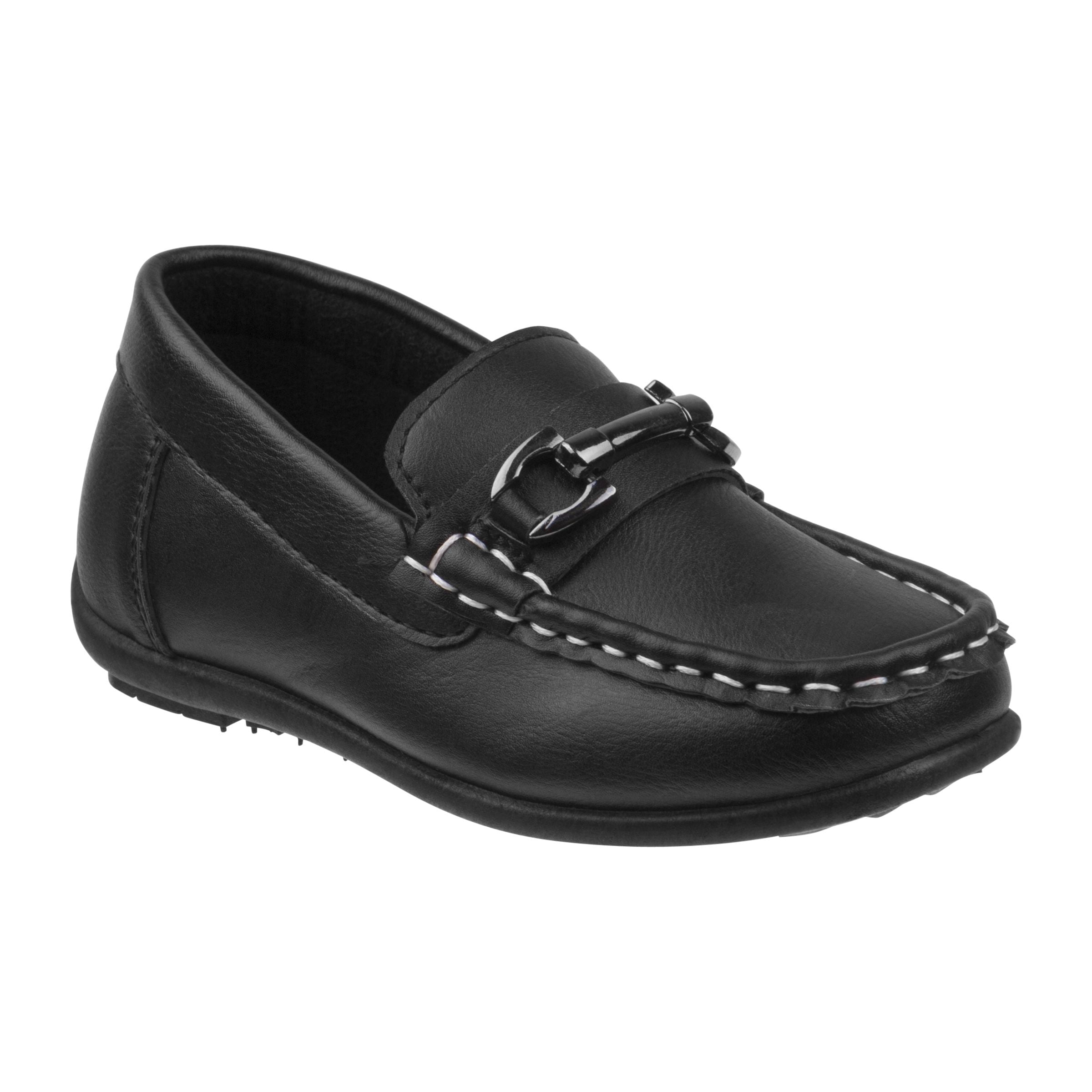 Josmo Boys Slip On Faux Leather Flat Heel Casual Shoes with Metal ...