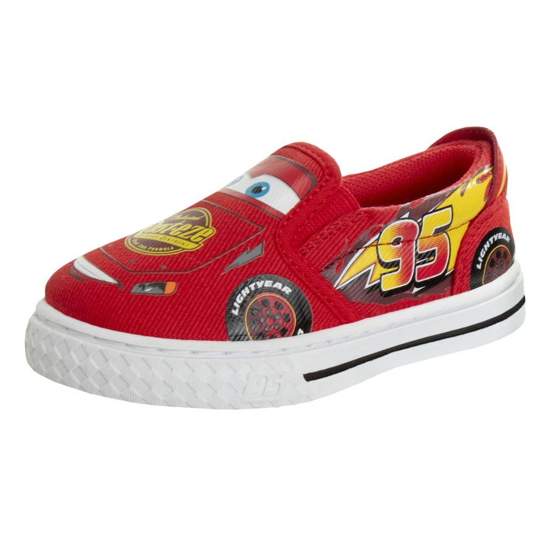 Josmo Disney Boy's Lightning McQueen Cars Slip-On Shoes - Lowtop Canvas ...