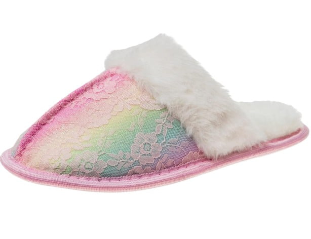 Josmo Girl's House Slippers, Comfort Memory Foam, Warm Faux Fur Slip-On ...