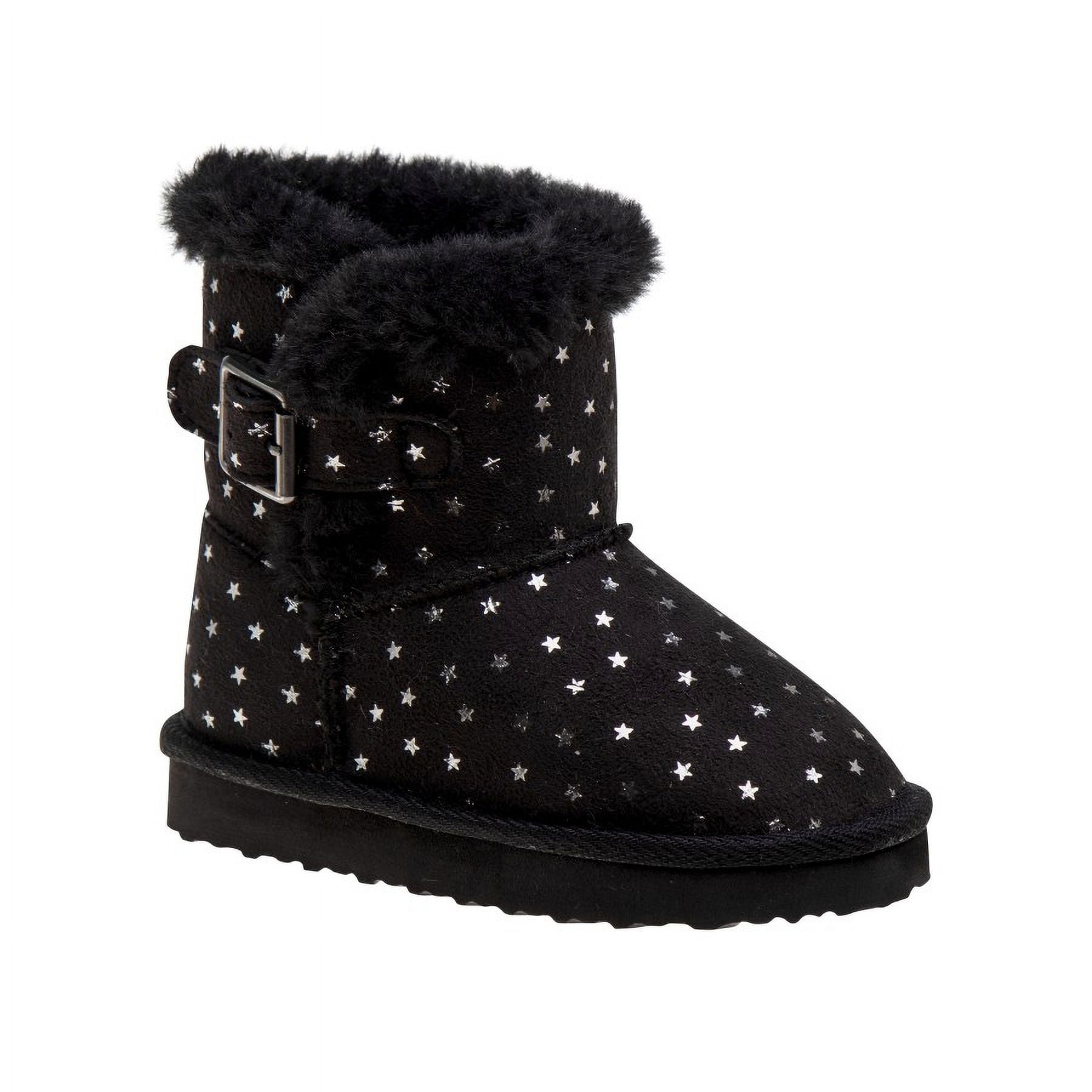 Josmo Girls Classic Simple Cozy Winter Boots - Black, 6 - Walmart.com