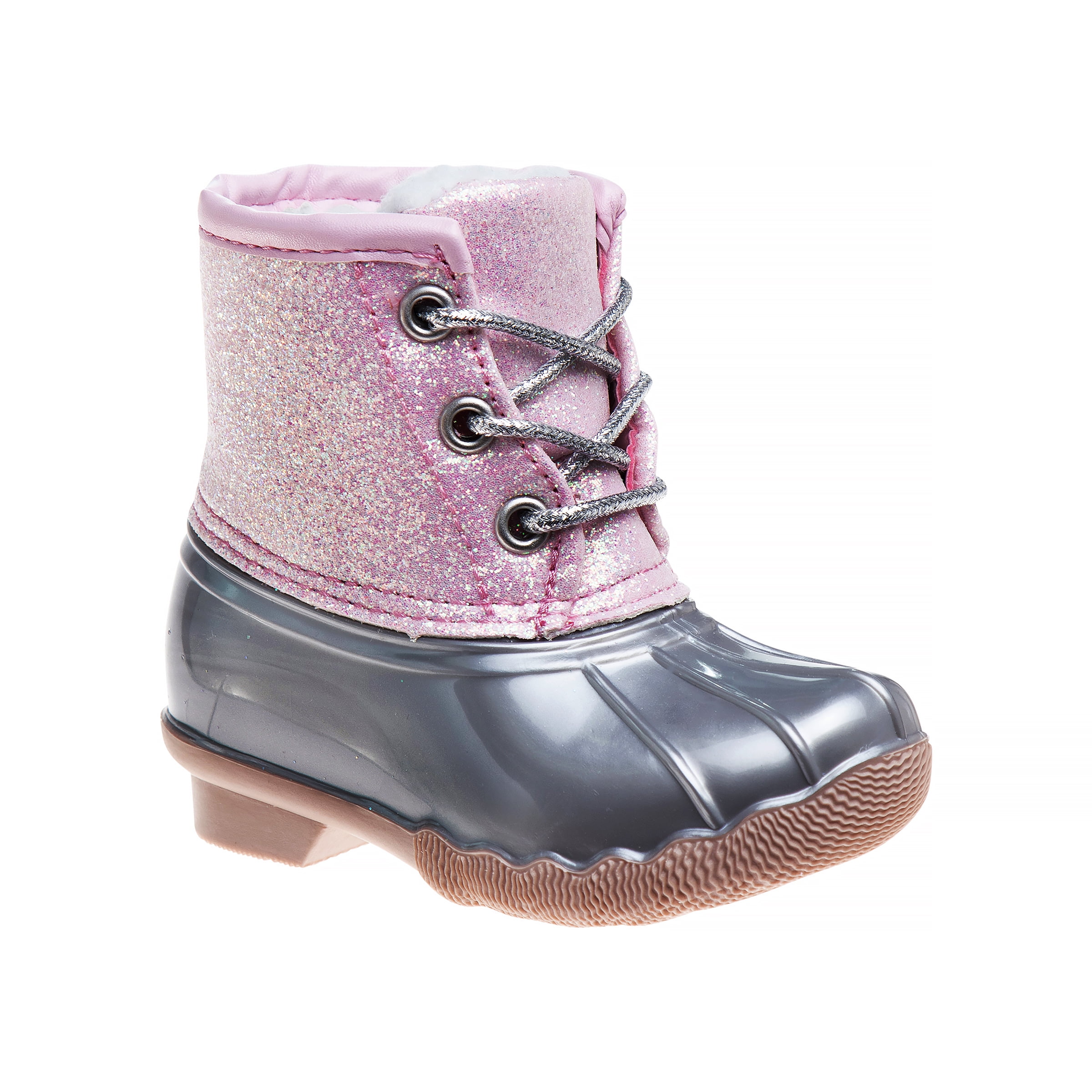 Josmo Girls Water Resistant Lace-up Duck Rain Boots - Walmart.com