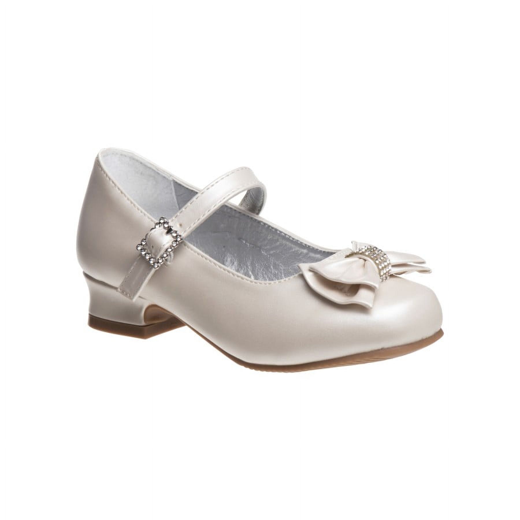 Josmo Little Kids Girl Faux Leather Low Heel Buckle Dress Shoes with ...