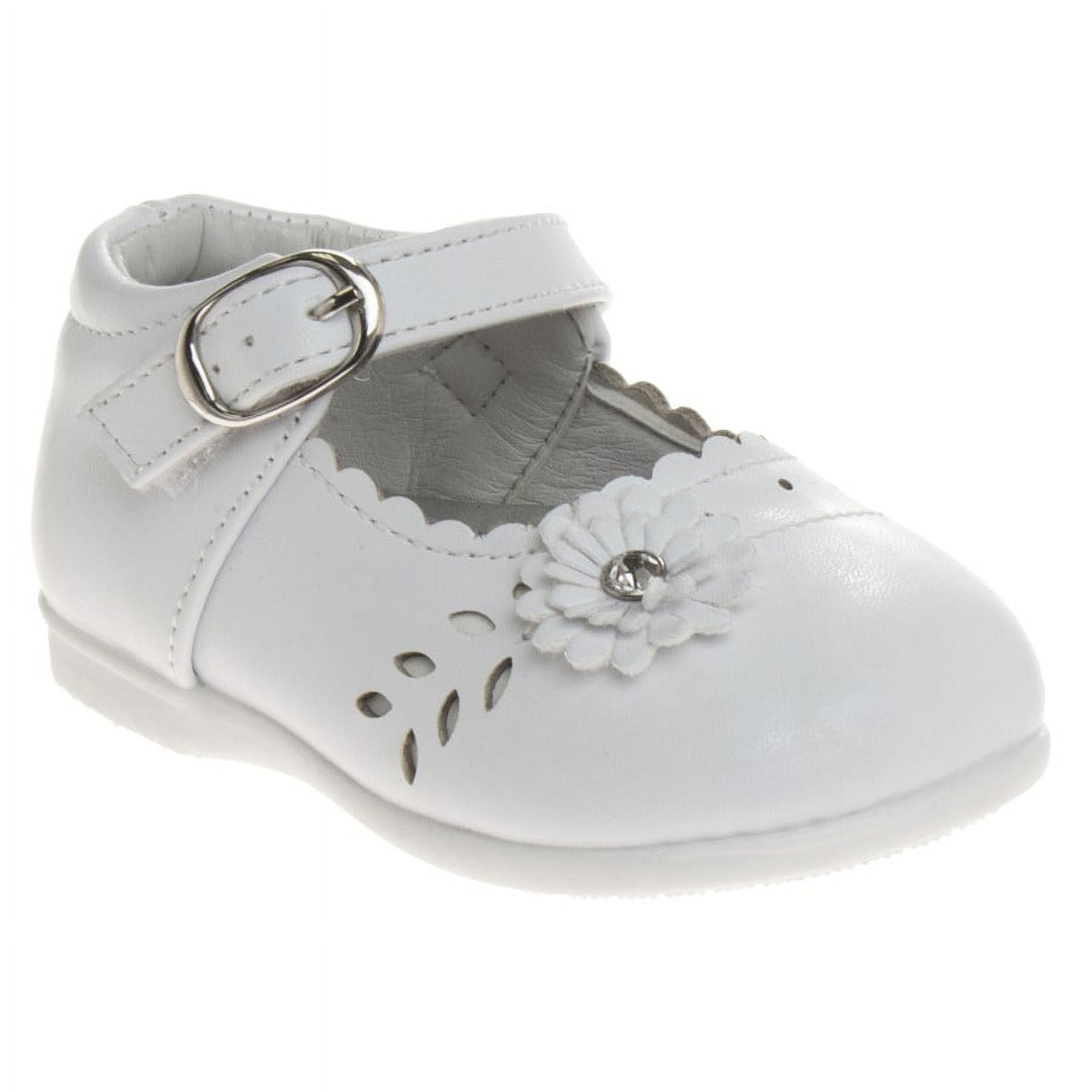 Josmo Toddler Girls Buckle Faux Leather Flat Heel Dress Shoes with ...