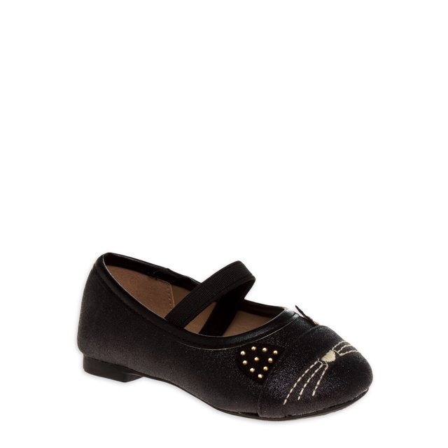 Josmo Toddler Girls Glitter Cat Ballet Flat, Sizes 5-10 - Walmart.com