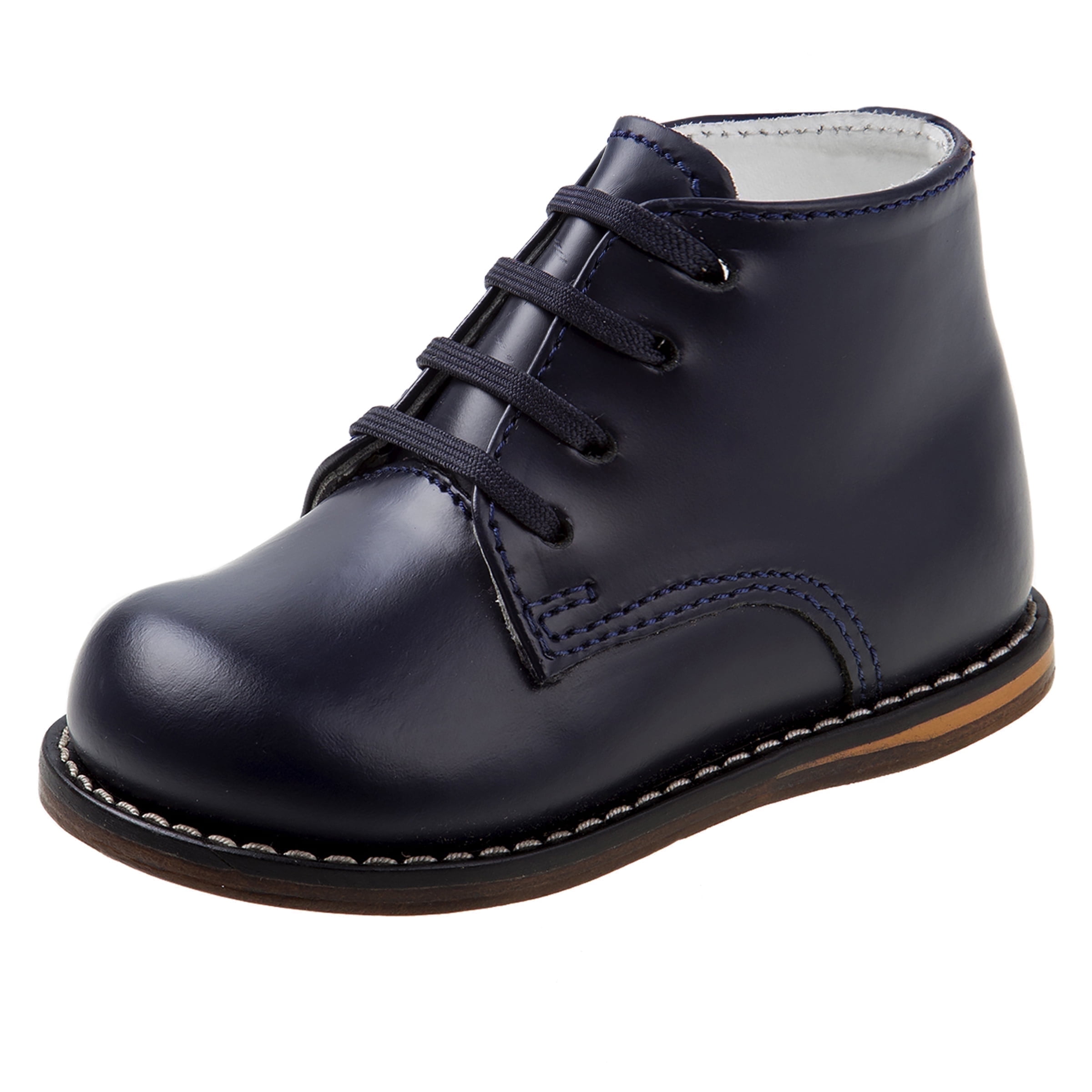 Josmo Genuine Leather Baby First Walker Shoes, Non-Slip Sole, High-Top ...