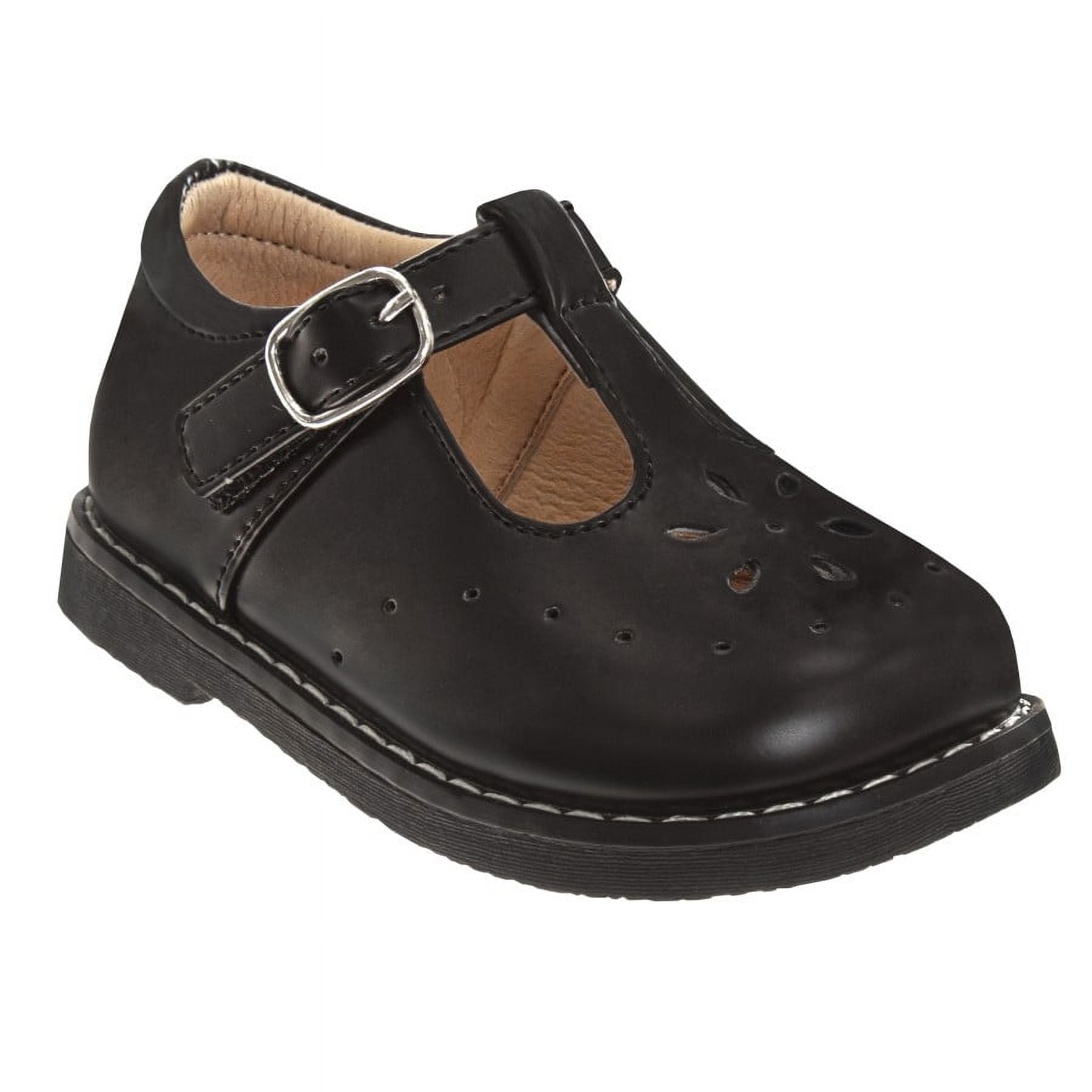 Josmo Unisex Boys Girls Walking Shoes Hard Sole T, Strap Mary Janes ...