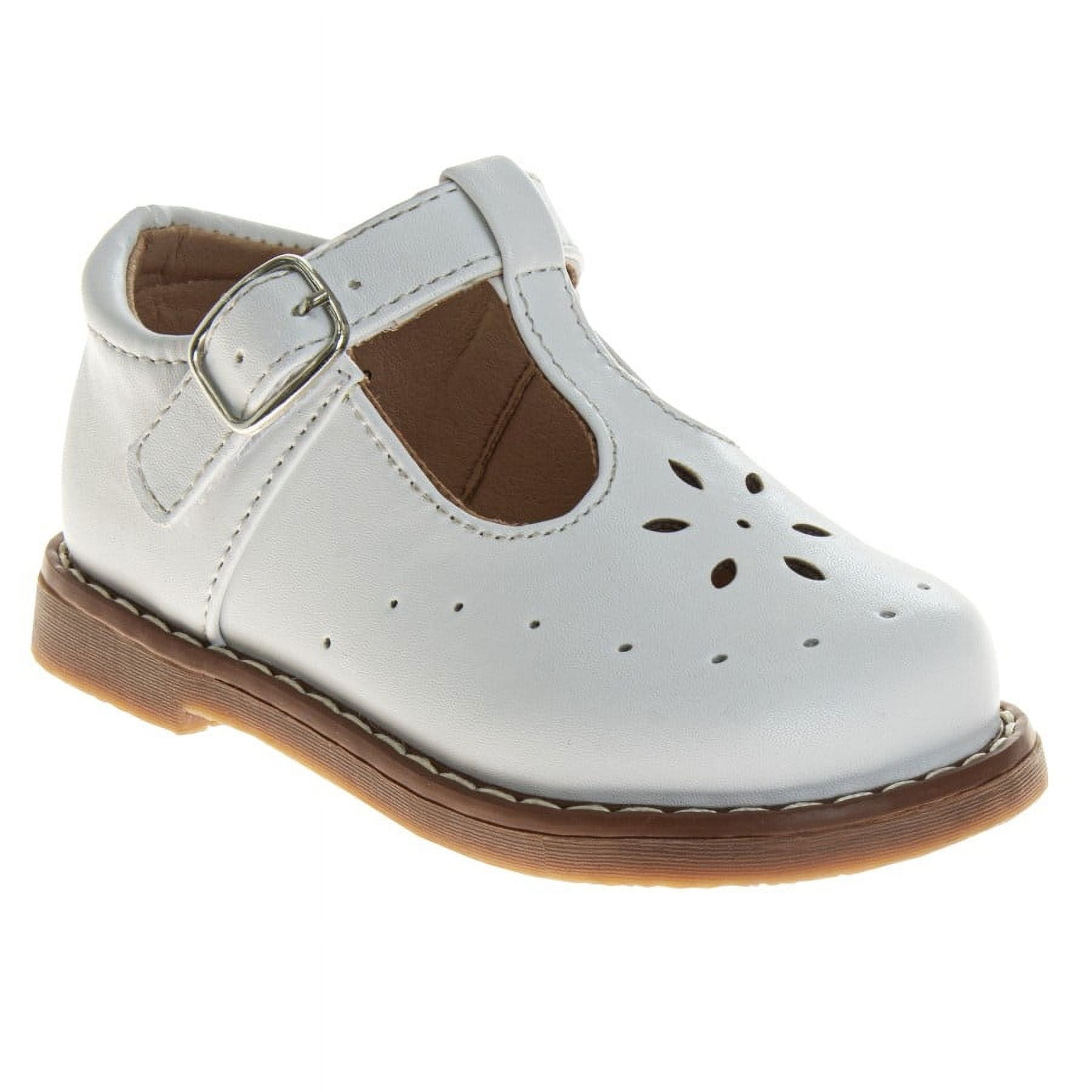 Josmo Unisex Boys Girls Walking Shoes Hard Sole T, Strap Mary Janes ...
