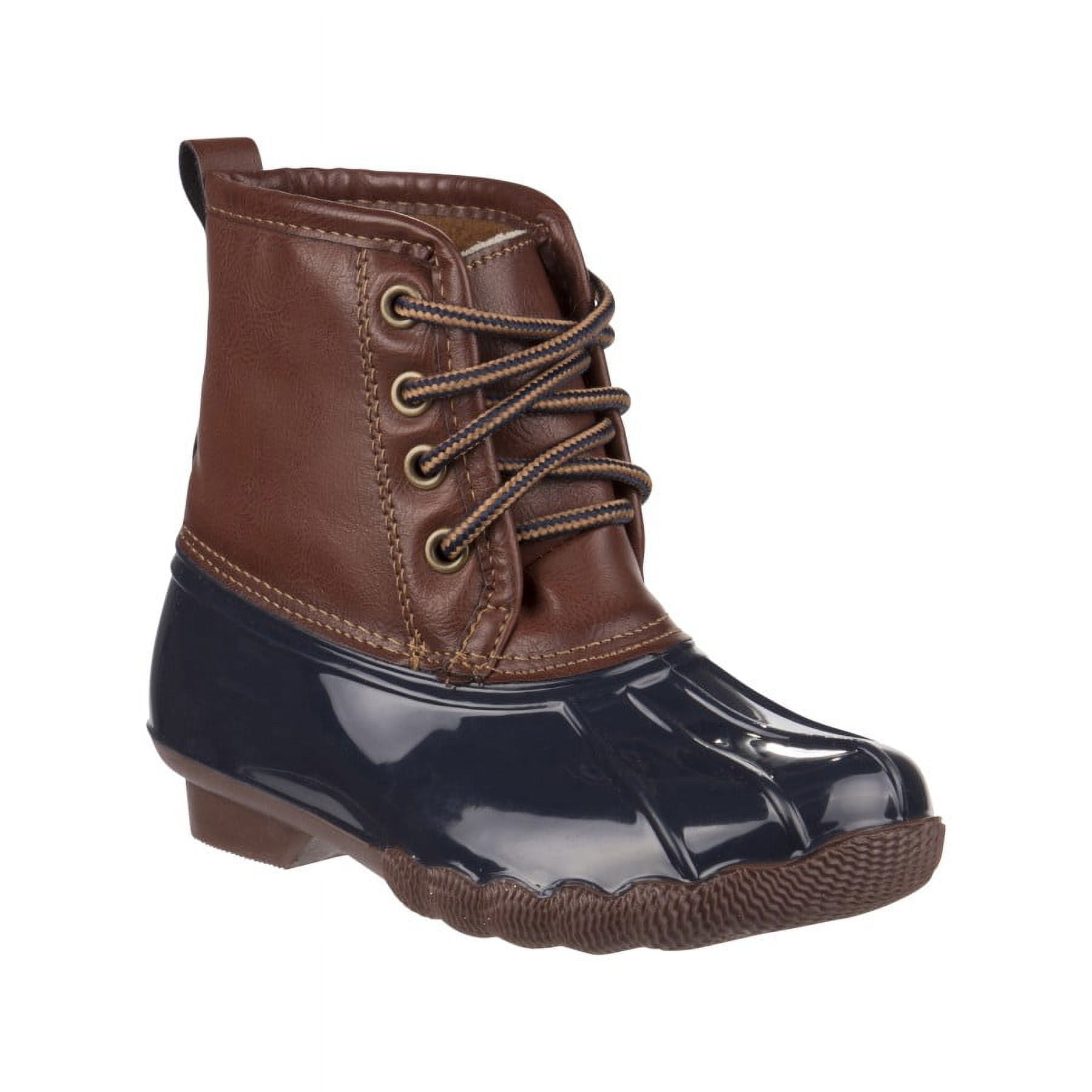 Josmo Unisex Youth Winter Two-Tone Waterproof Lace-Up Duck Boot - Navy ...