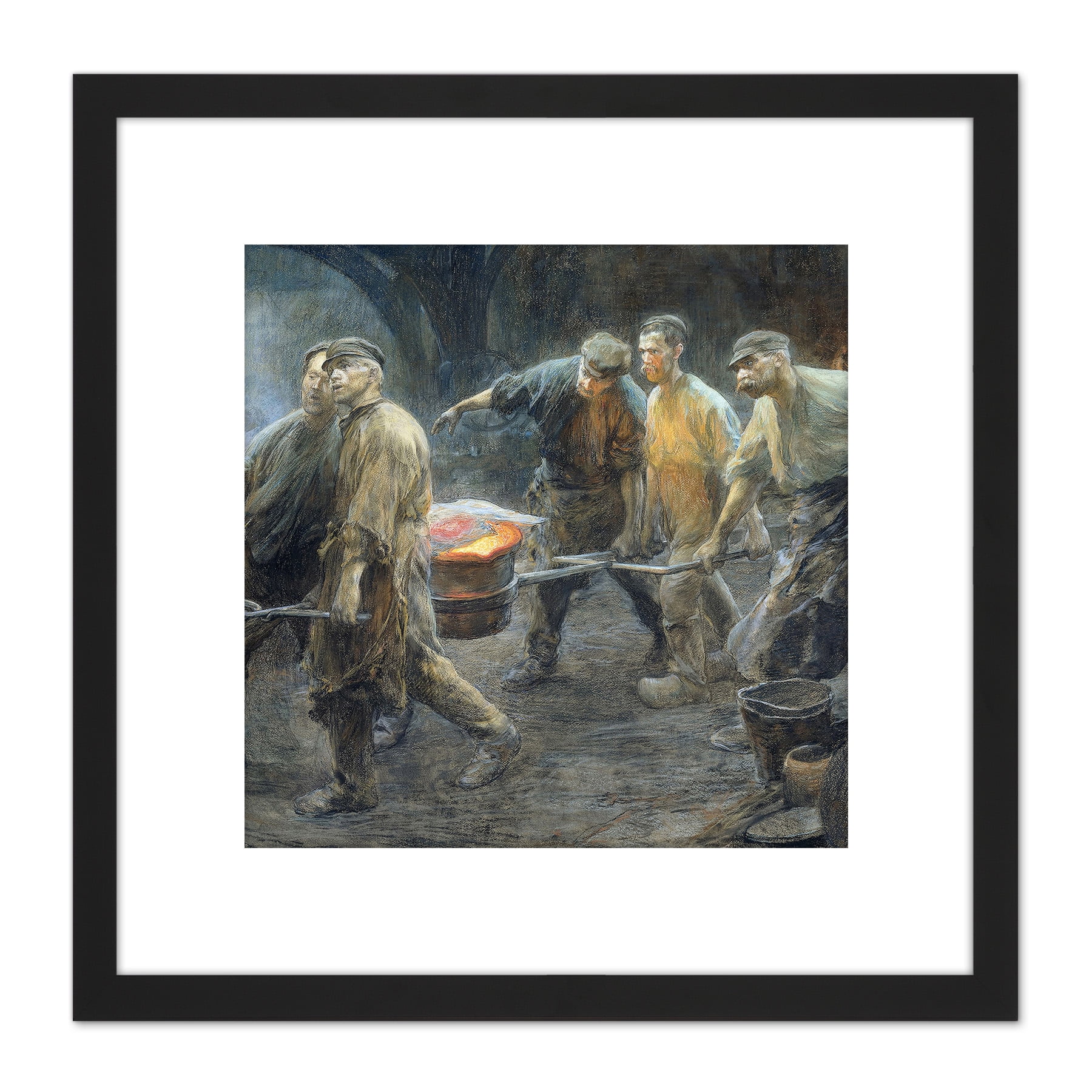 Josselin De Jong Interior Iron Foundry Painting 8X8 Inch Square Wooden ...