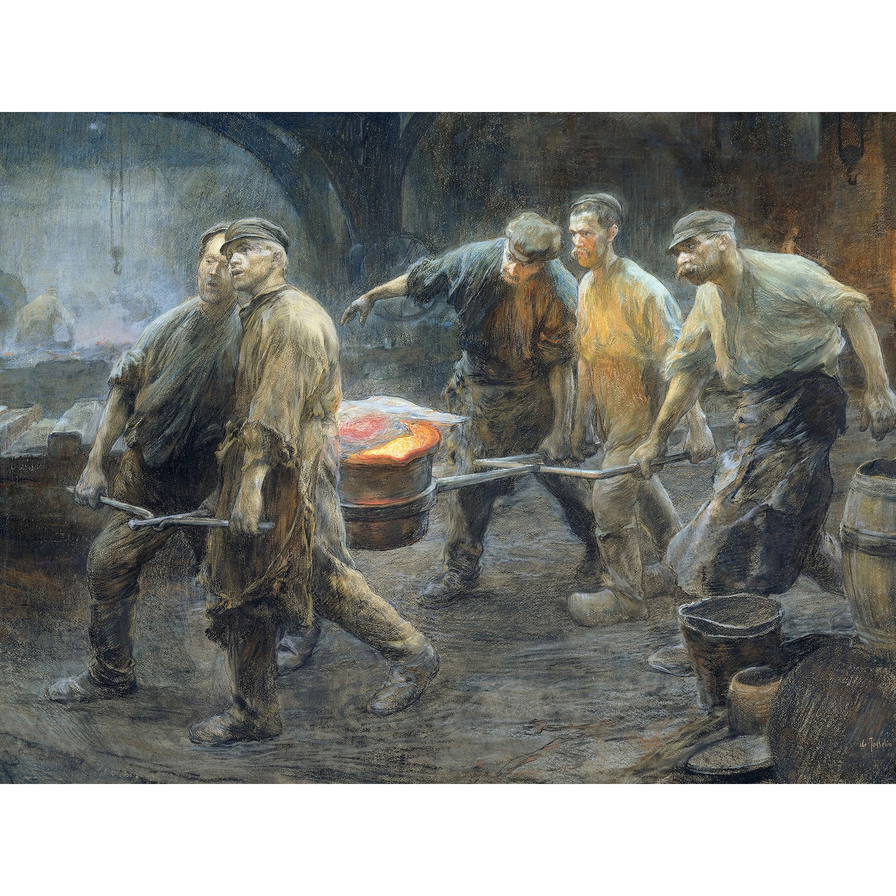 Josselin De Jong Interior Iron Foundry Painting Extra Large XL Wall Art ...