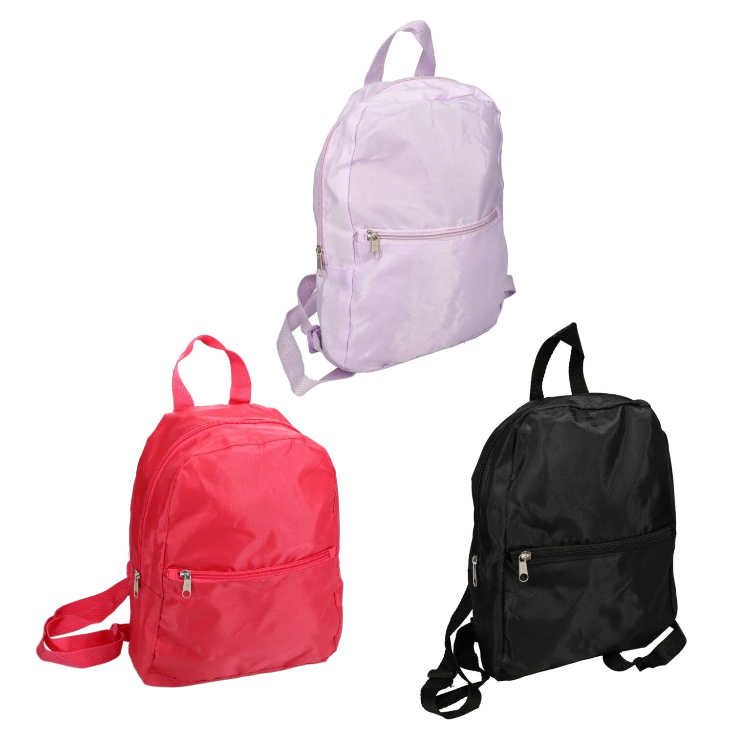 Jot Oxford Fabric Front Pocket Backpacks, 13.5-in.x12-in - PINK/BLACK ...
