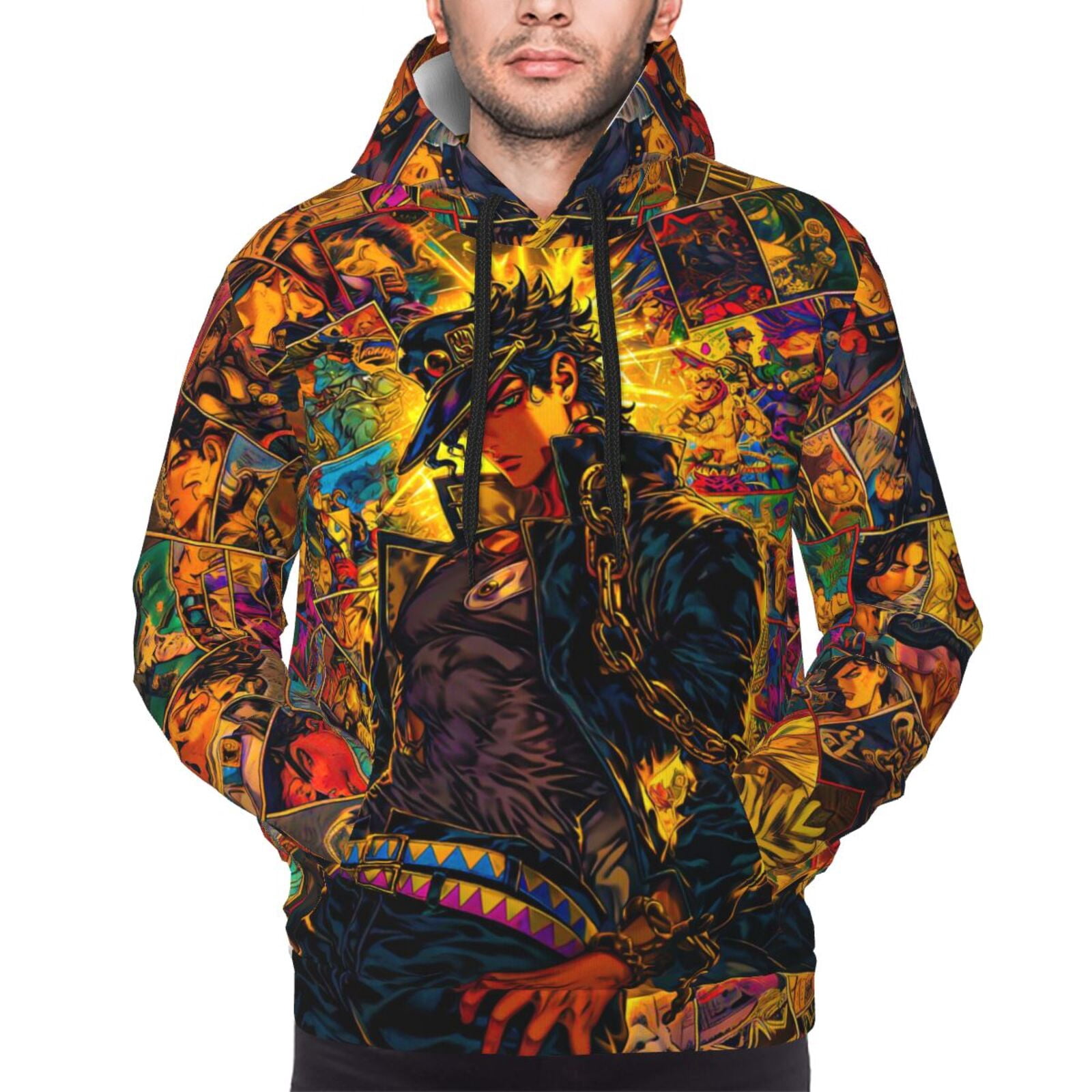 Jotaro Kujo Hoodies For Men Hoodie Pullover Long Sleeve Hooded ...