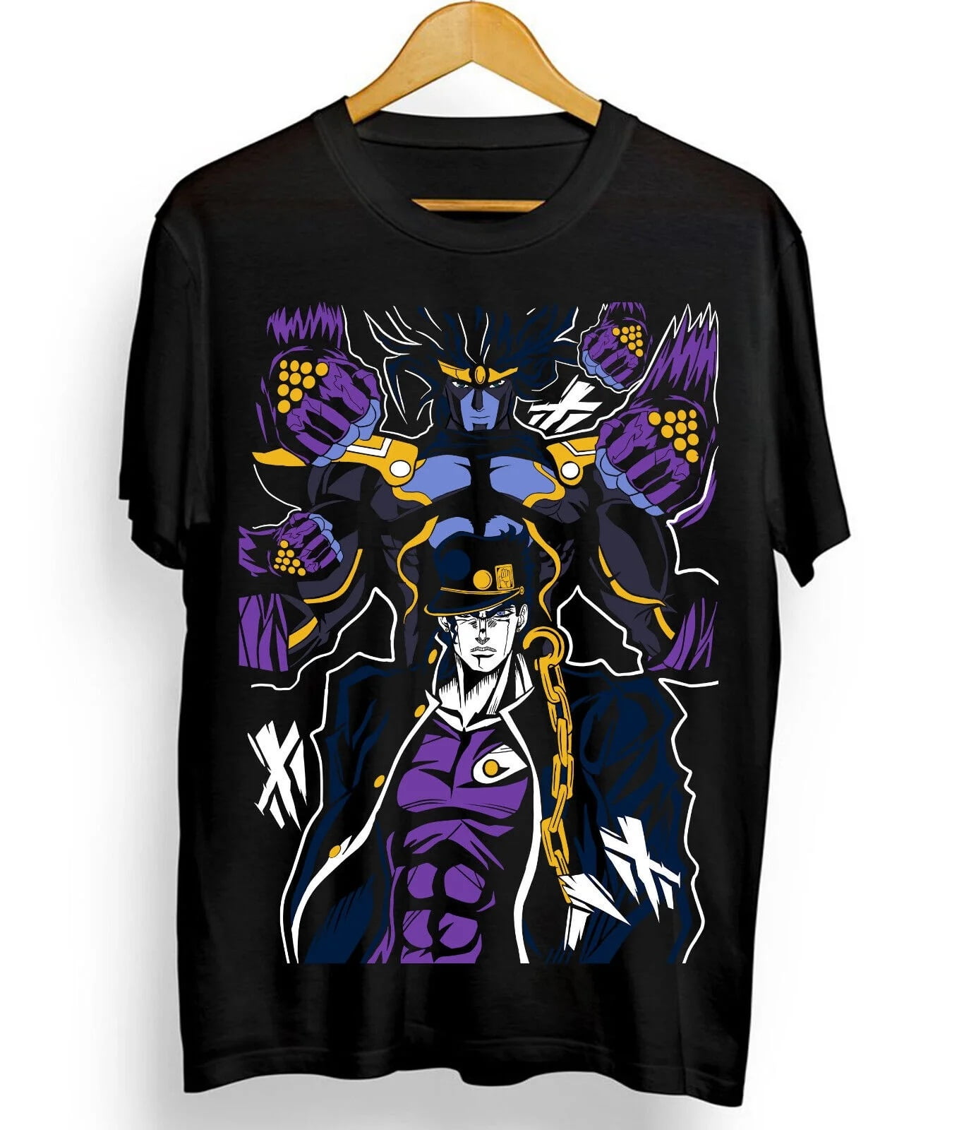Jotaro Kujo-JoJo's Bizarre T-shirt JoJo's Bizarre Adventure An.im.e Shirt - Walmart.com