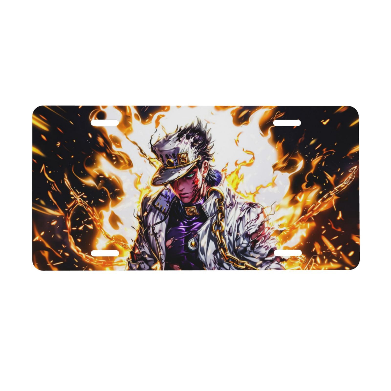 Jotaro Kujo License Plate, Car Front License Plates With 4 Holes, Metal ...