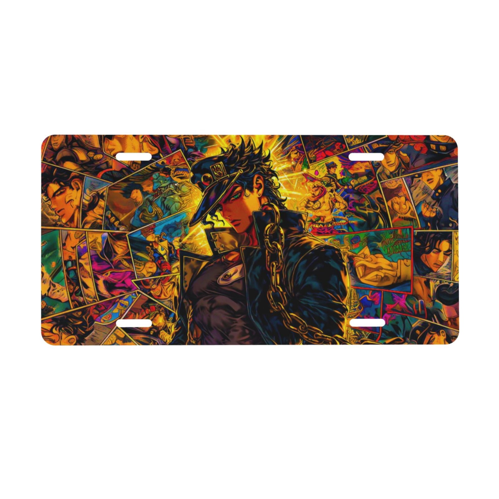 Jotaro Kujo License Plate, Car Front License Plates With 4 Holes, Metal ...