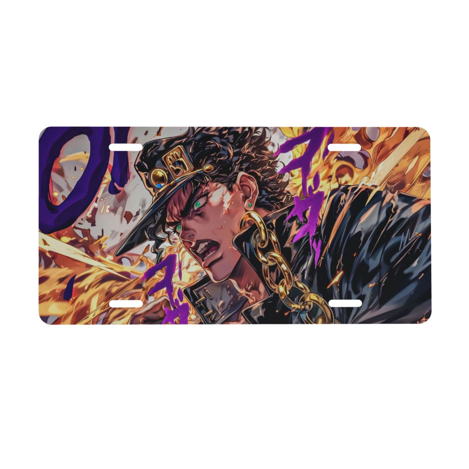 Jotaro Kujo License Plate, Car Front License Plates With 4 Holes, Metal ...