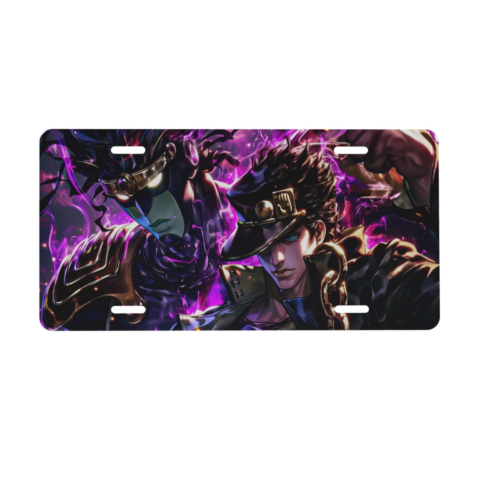 Jotaro Kujo License Plate, Car Front License Plates With 4 Holes, Metal ...