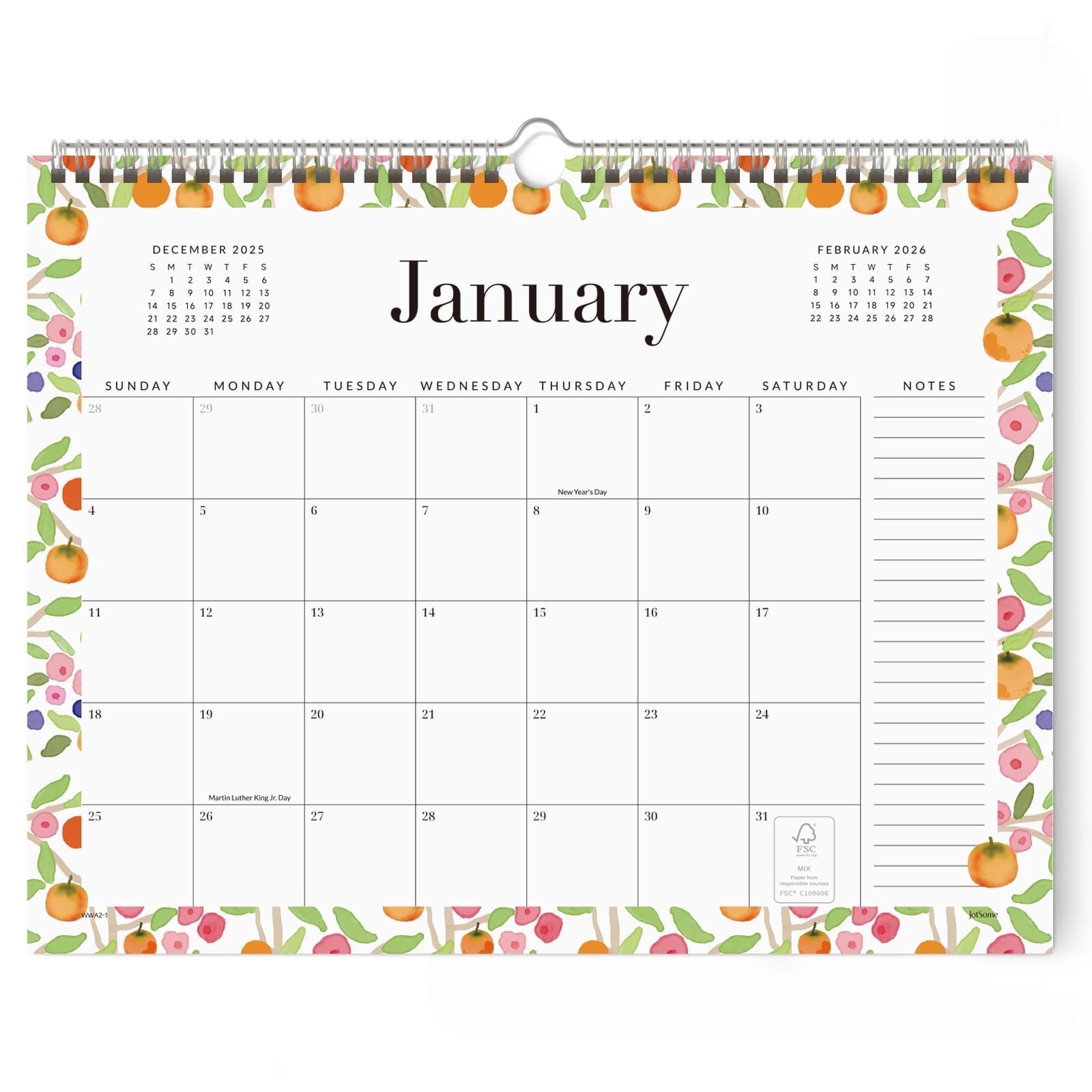 Jotsome Wall Calendar 2026-2027, Aesthetic 18 Monthly Calendar from Jan ...