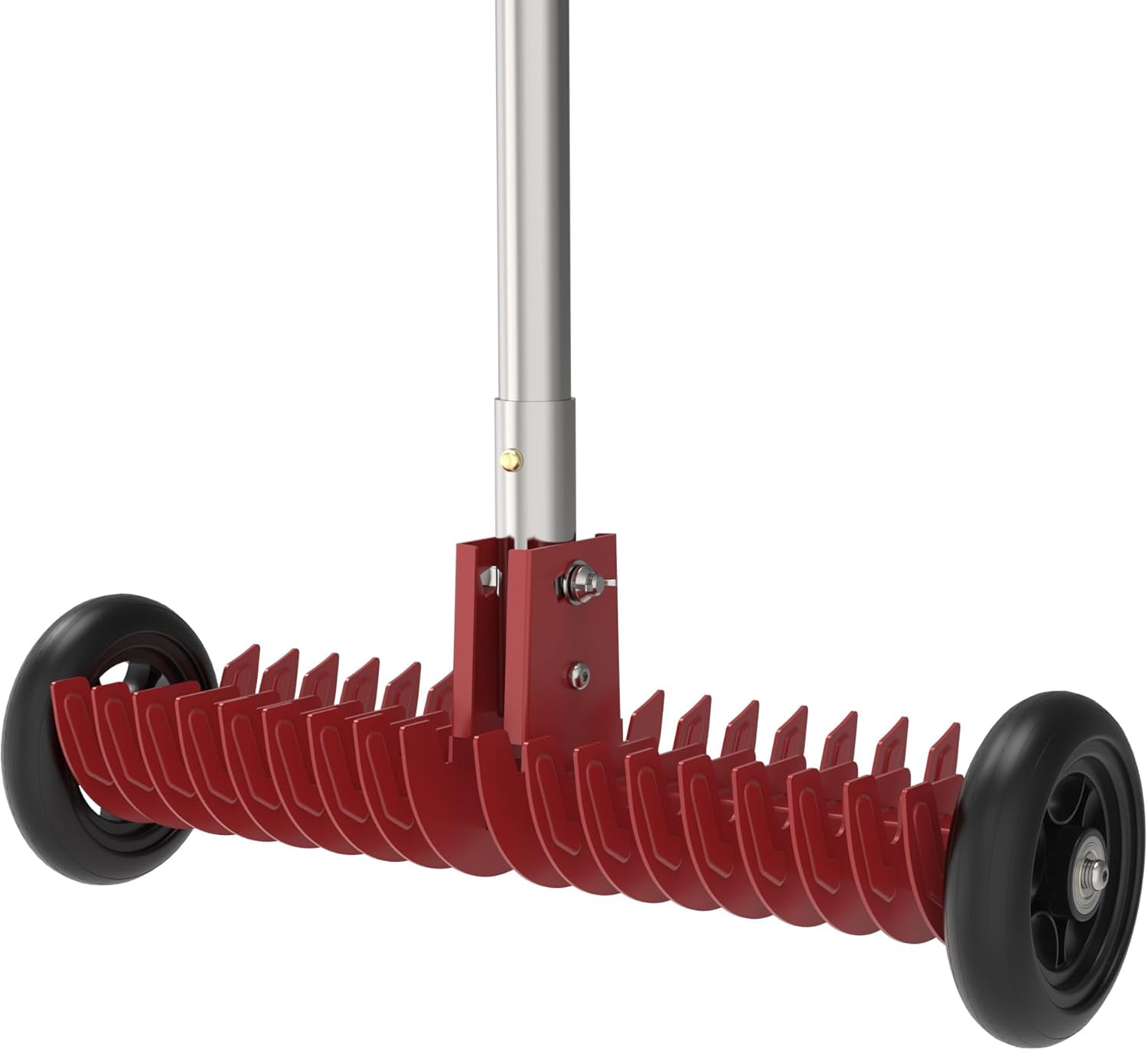 JouZYA 15-Inch Steel Lawn Thatch Rake, Adjustable 0-15° Angle & 38-68 ...