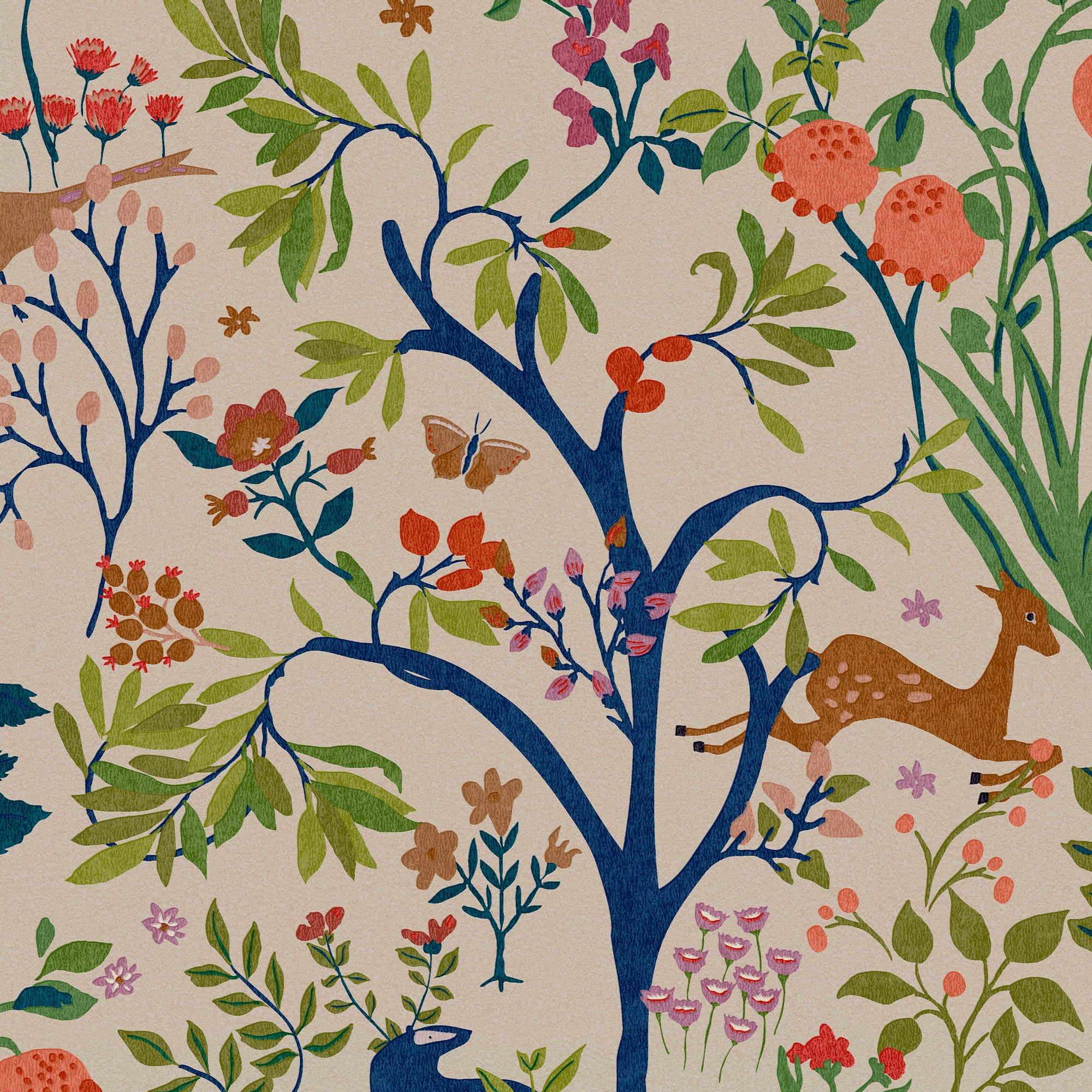 Joules Enchanted Woodland Antique Crème Wallpaper - Walmart.com