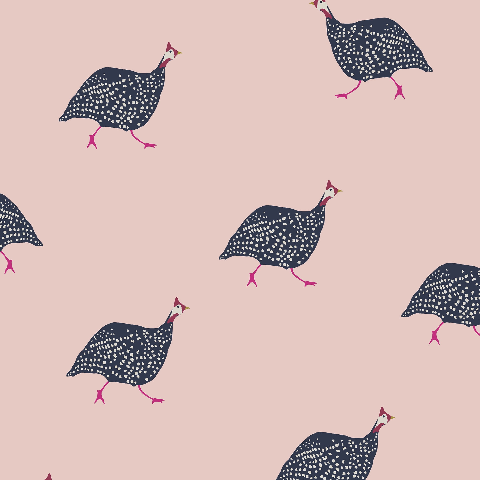 Joules Guinea Fowl Blush Pink Wallpaper - Walmart.com