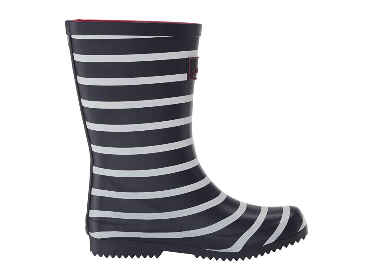 Joules Kids Roll Up Welly (Toddler/Little Kid/Big Kid) Navy Stripe ...
