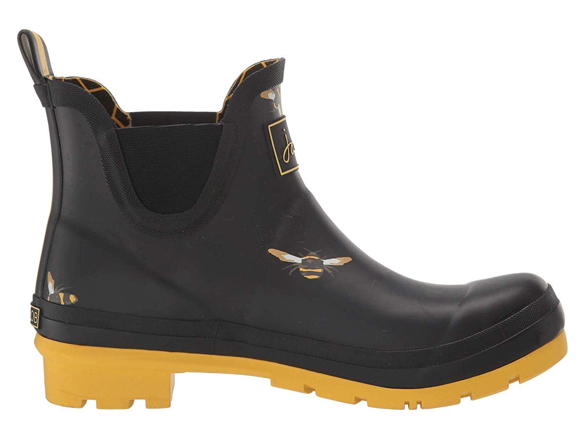 Joules Women's Wellibob Black Metallic Bees Size 10 Short Height Rain Boot - Walmart.com