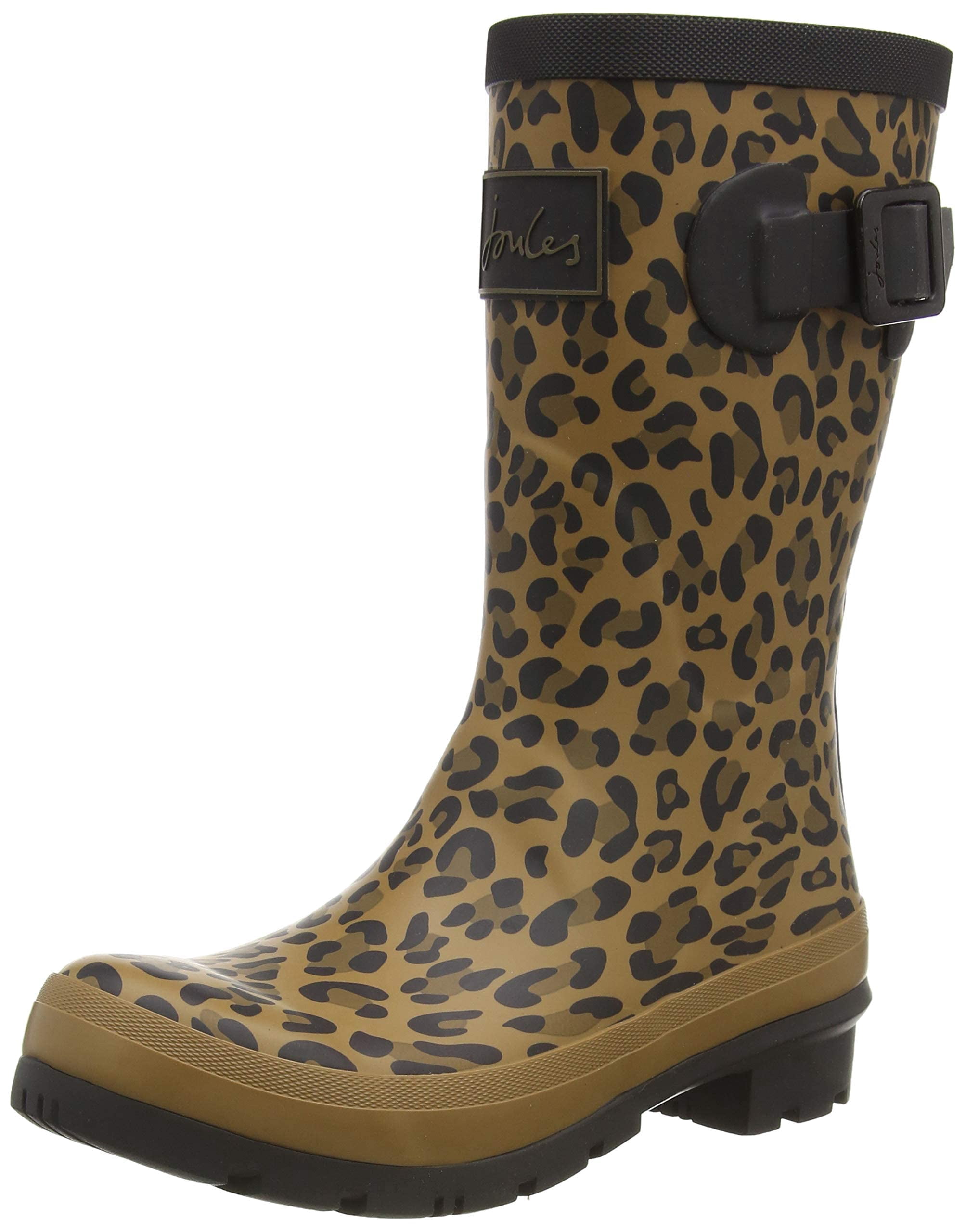 Joules Women's Molly Welly Tan Spotted Knee-High Rubber Rain Boot - 7 M ...