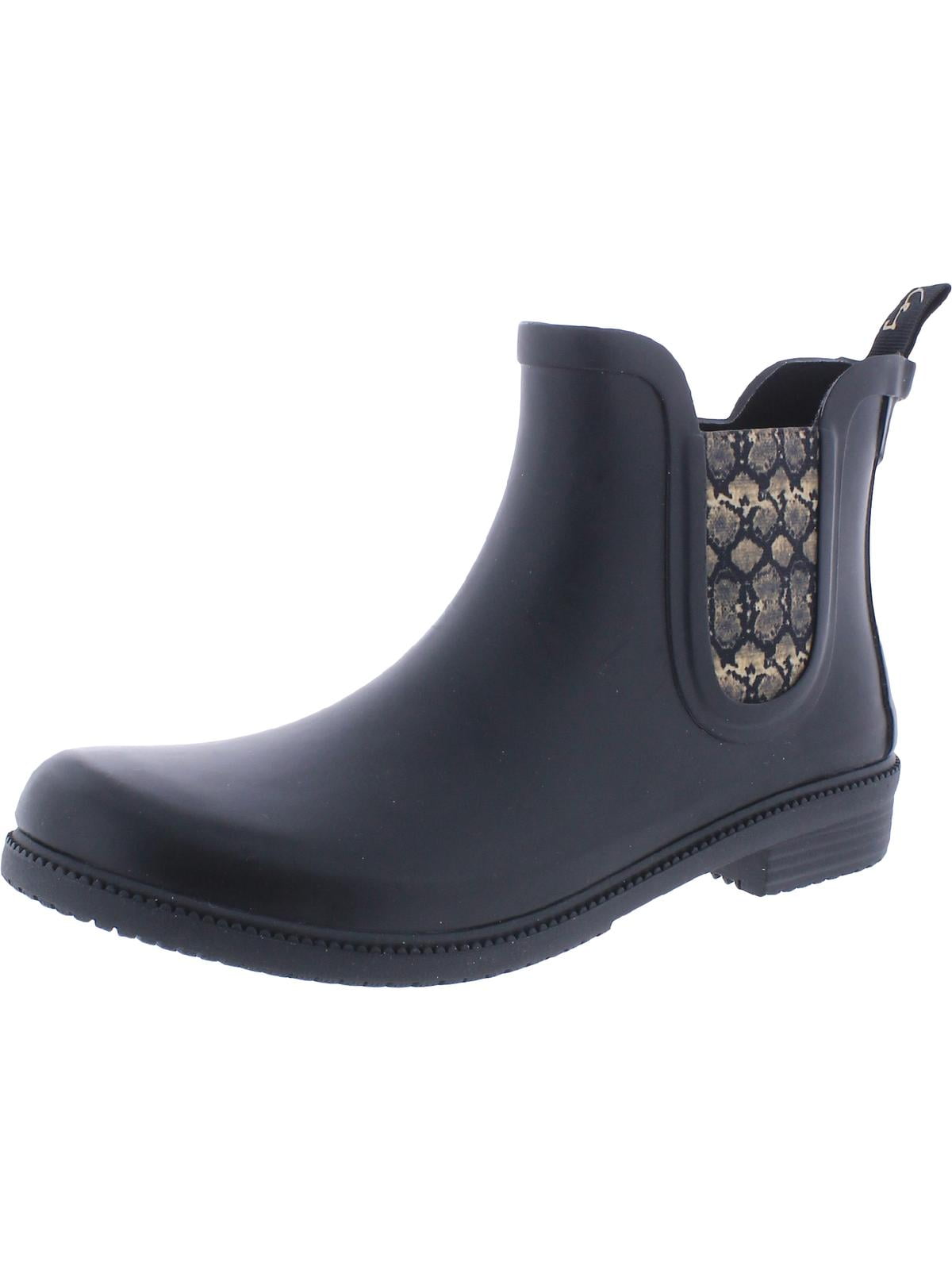 Joules Womens Rutland Rubber Rain Booties Black 10 Medium (B,M ...