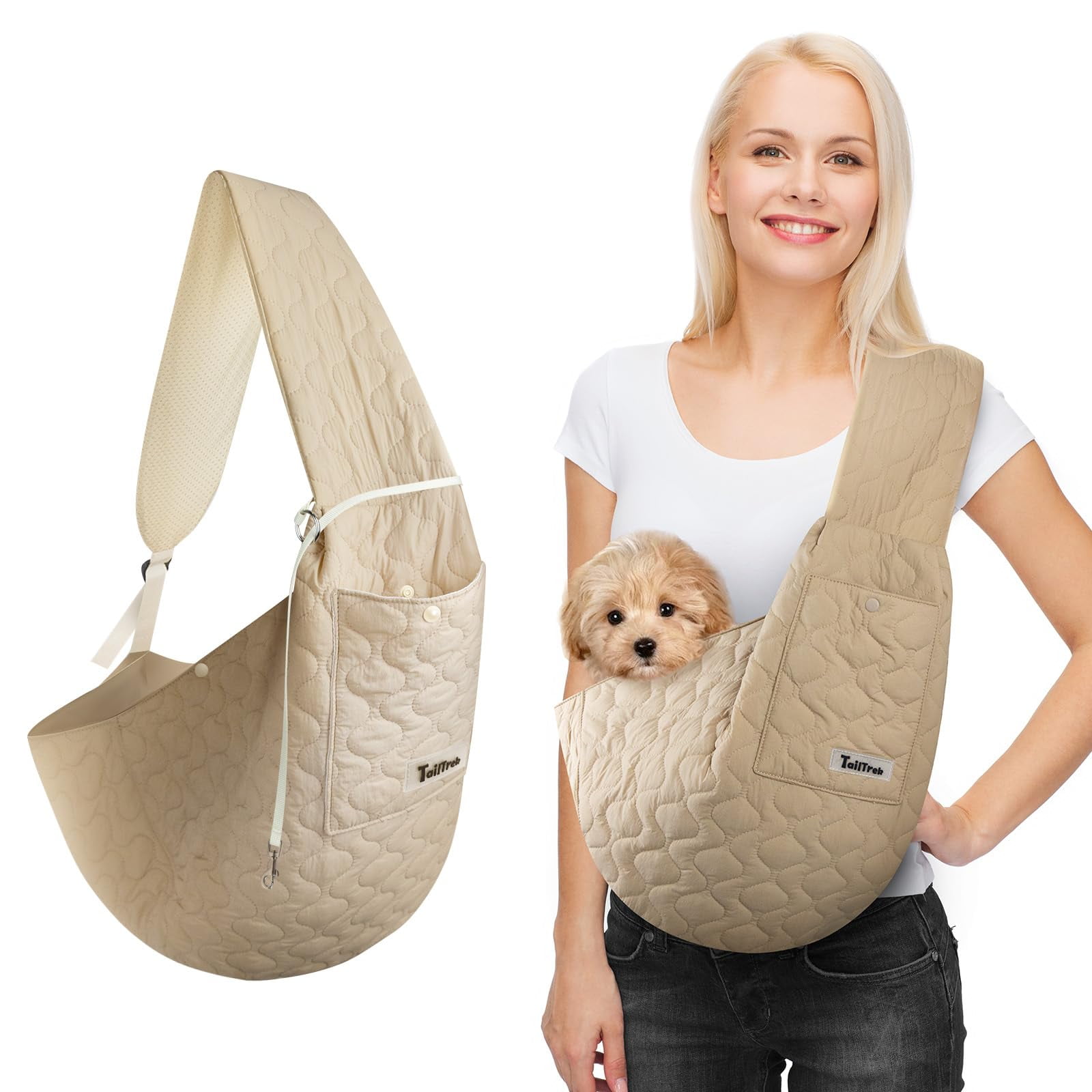 JourCraf Dog Sling for Small Dogs, Front Dog Sling Carrier, Padded ...