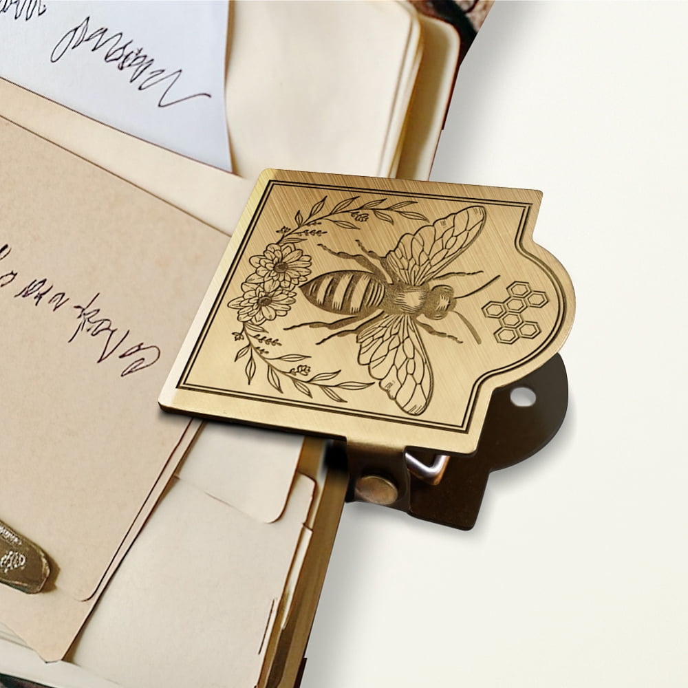 Journal Clip Vintage Bee Wreath Metal Travelers Notebook Clip ...
